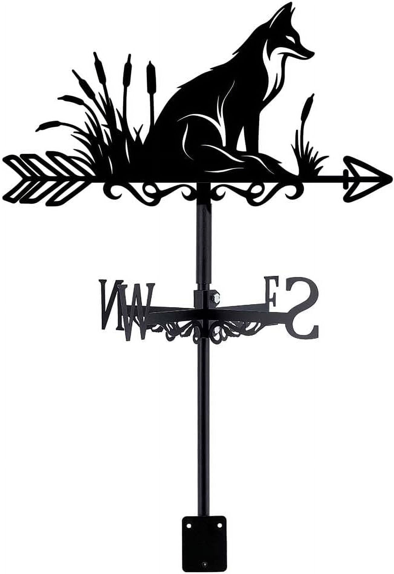 1 Set Fox Weathervane Fox Wind Vane Weathercock Fox Metal Weather Vane ...