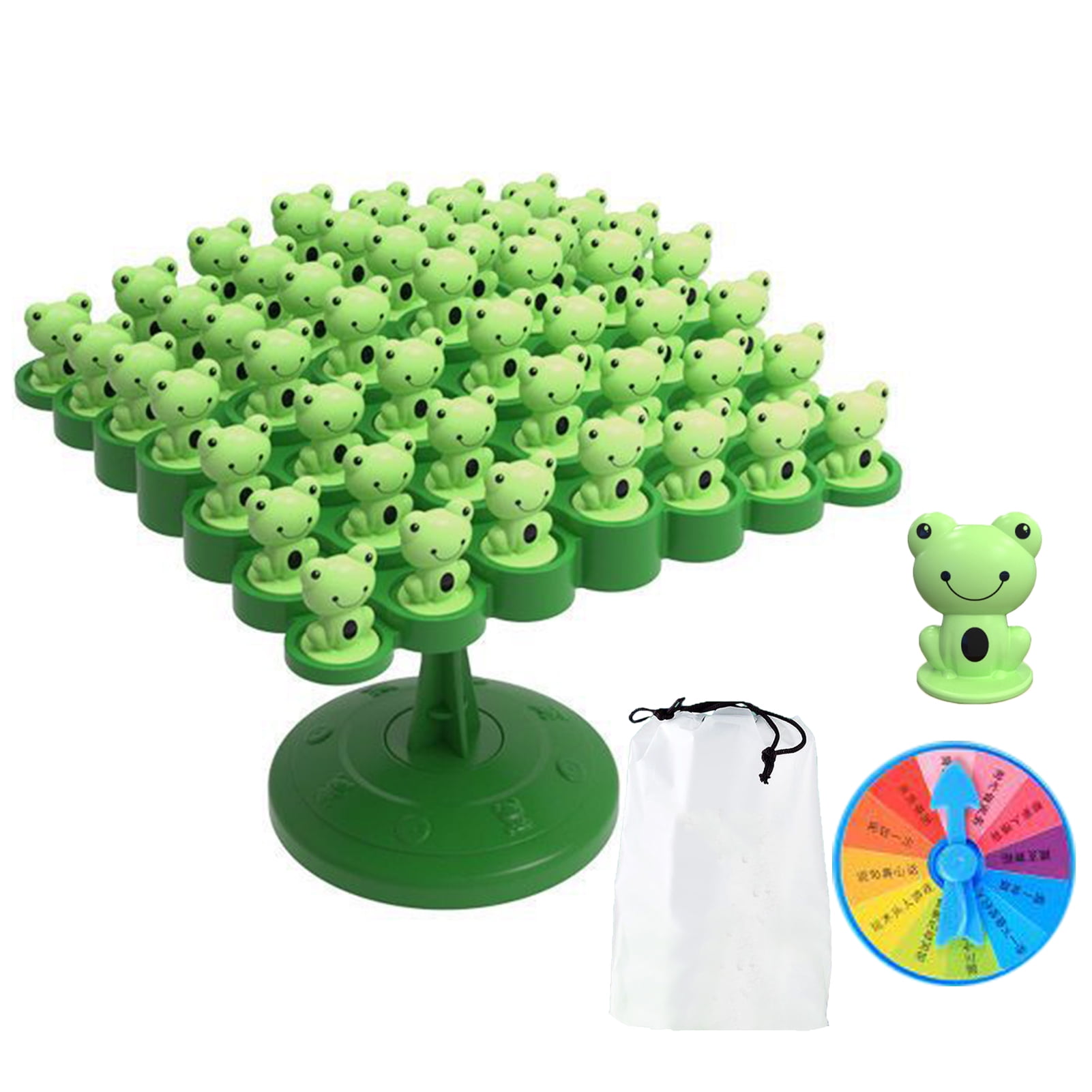 1 Set Frog Balance Tree Game with 50 Chess Punishment Plate Stable Base ...