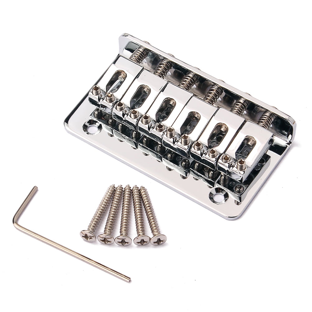 1 Set GA810 6 String Metal Saddle Bridge Strain Plate Bridge for ...