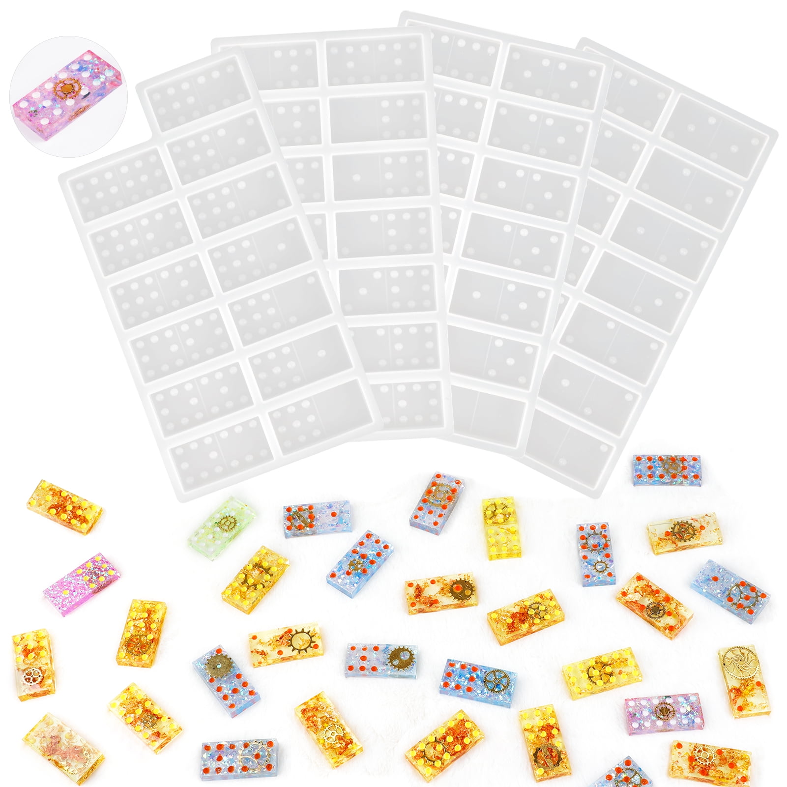 1 Set Game Resin Mold 55-cavity Reusable Game Silicone Mold Epoxy ...