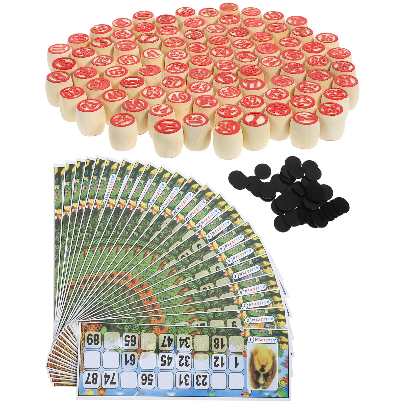 1 Set Game Russian Lotto Supply Bingo Cards Set Russian Bingo Board ...