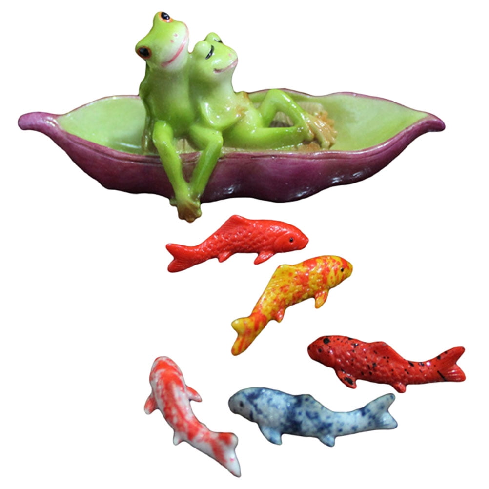 Adorable Resin Frog Figurine for Decor Assorted Color Small Size ...