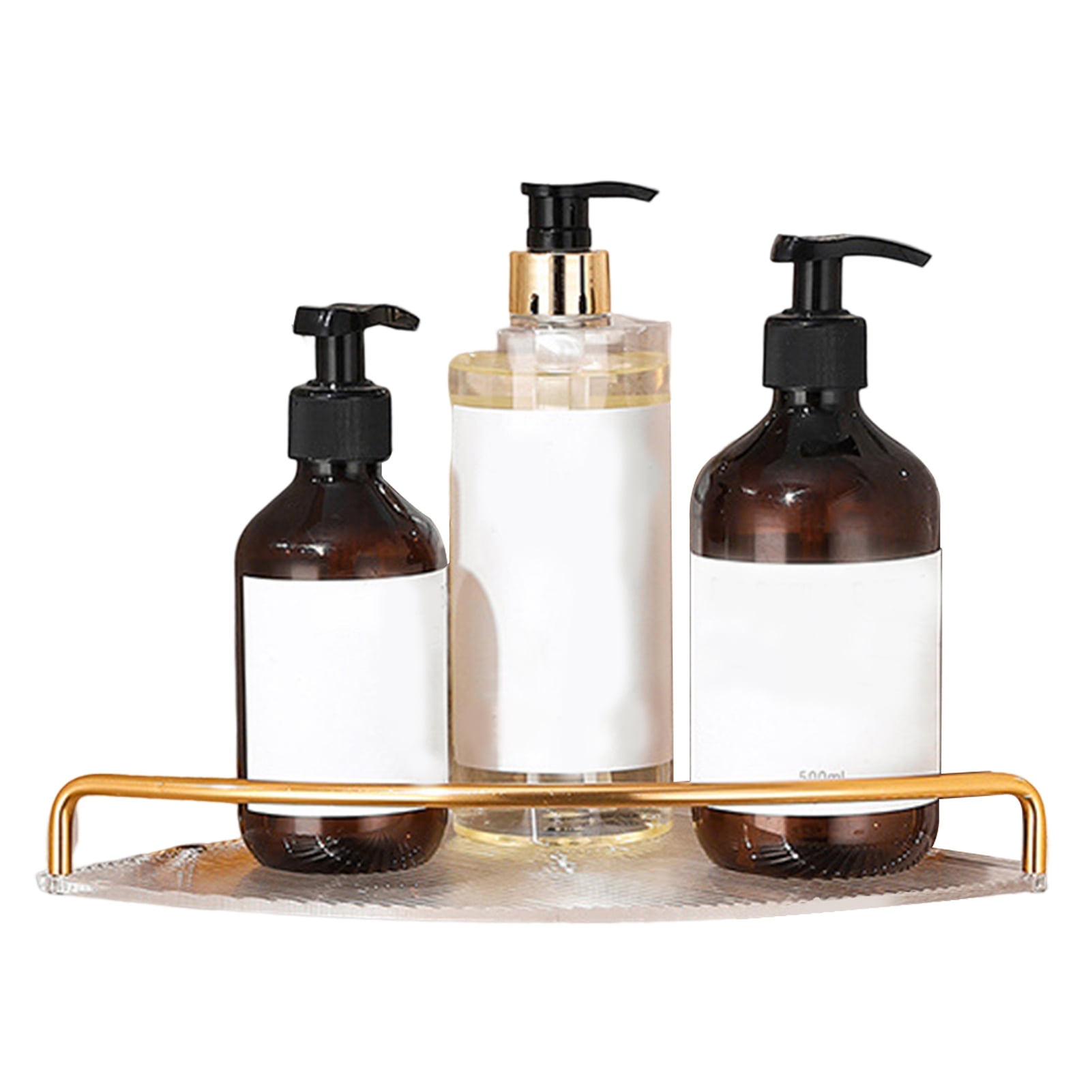 1 Set Golden Floating Shelf with Towel Bar - Stylish Diamond Corner ...