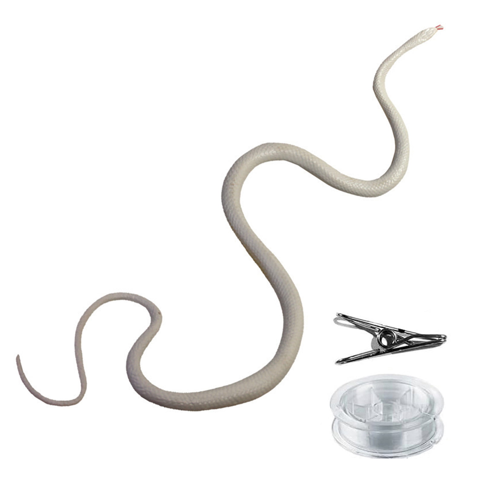 1 Set Golf Snake Prank Toy with Clear Line Clip Simulated Rubber Snake ...