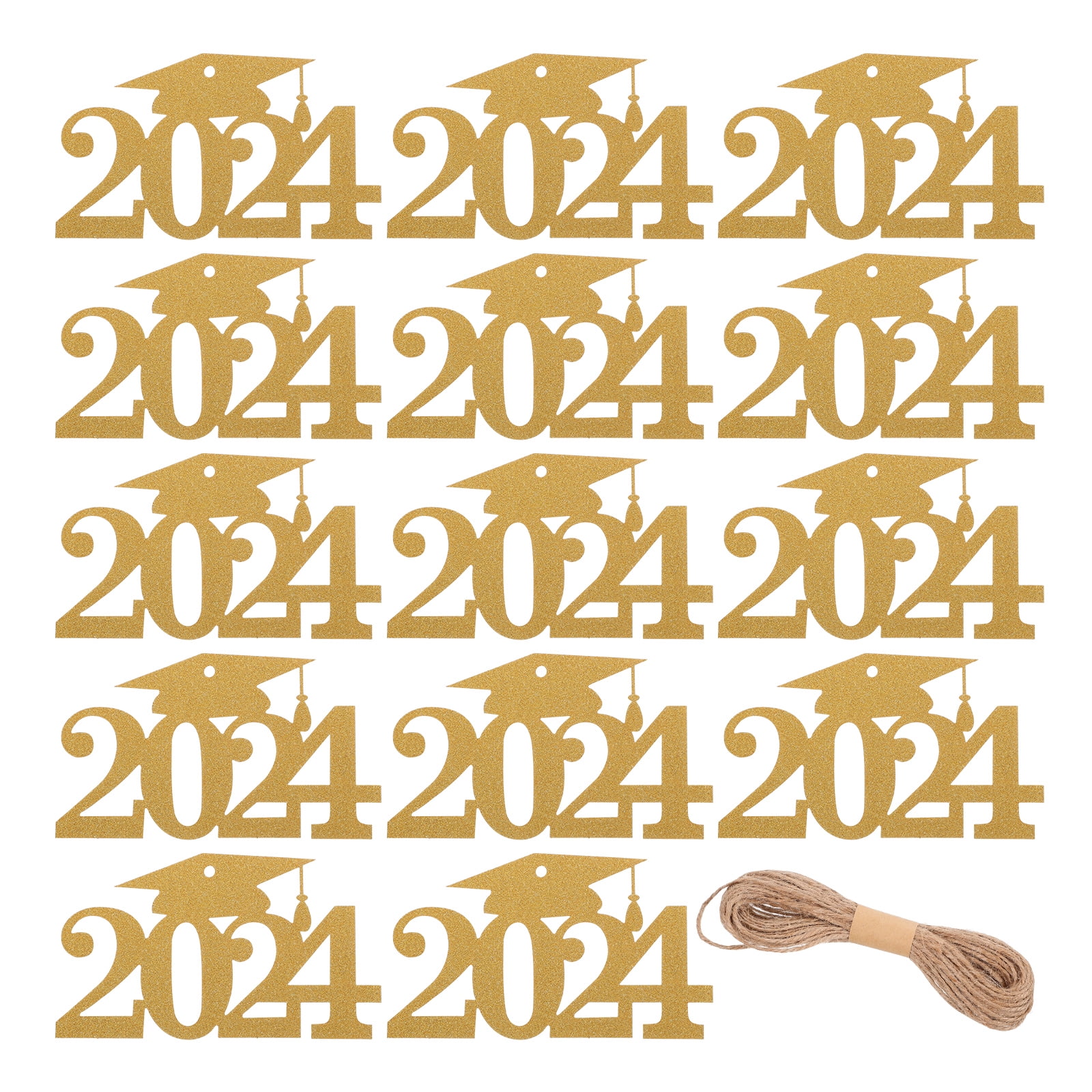 1 Set Graduation 2024 Cutout Tags Paper 2024 Cutouts Tags for Vase ...