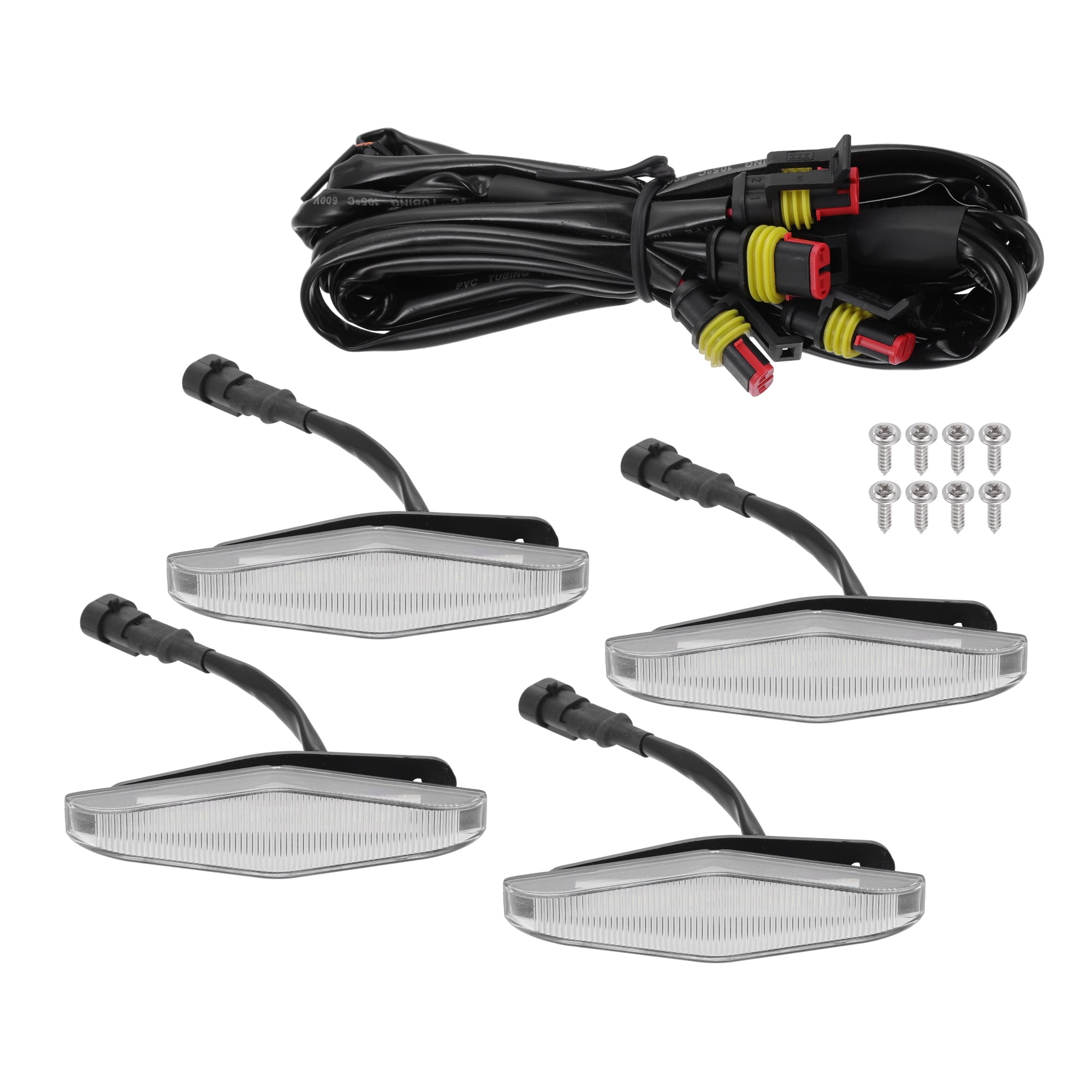 Unique Bargains 1 Set Grill LED Light Front Grille Lights Fit for ...