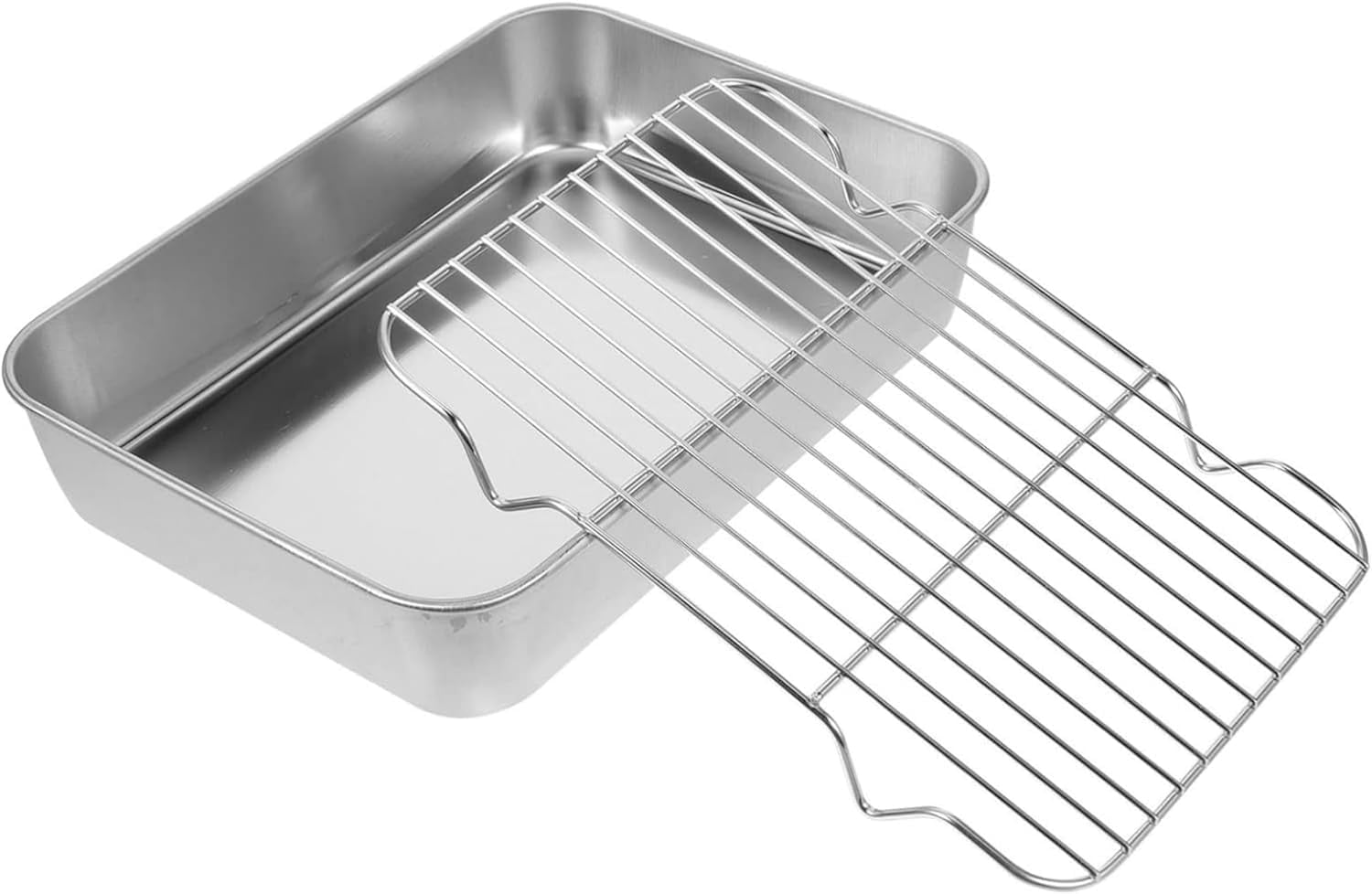 1 Set Grill Pan with Grid Oven, Baking Sheet With Wire Rack, Wire Rack ...