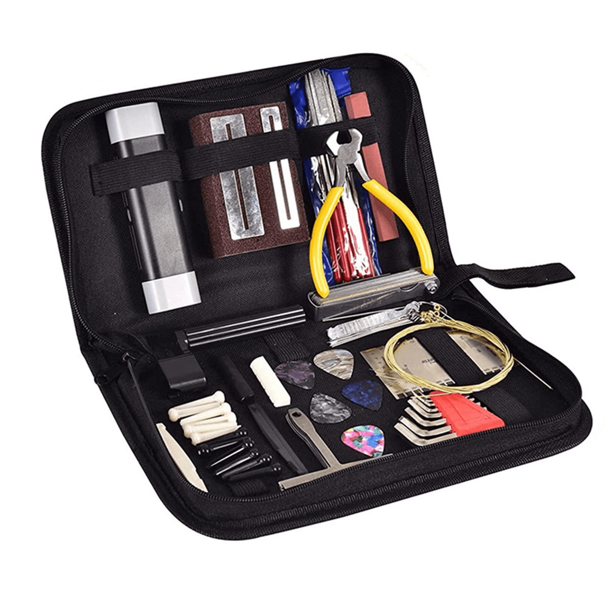 1 Set Guitar Tool Kit with Carry Bag Repair Tools String Action Ruler ...