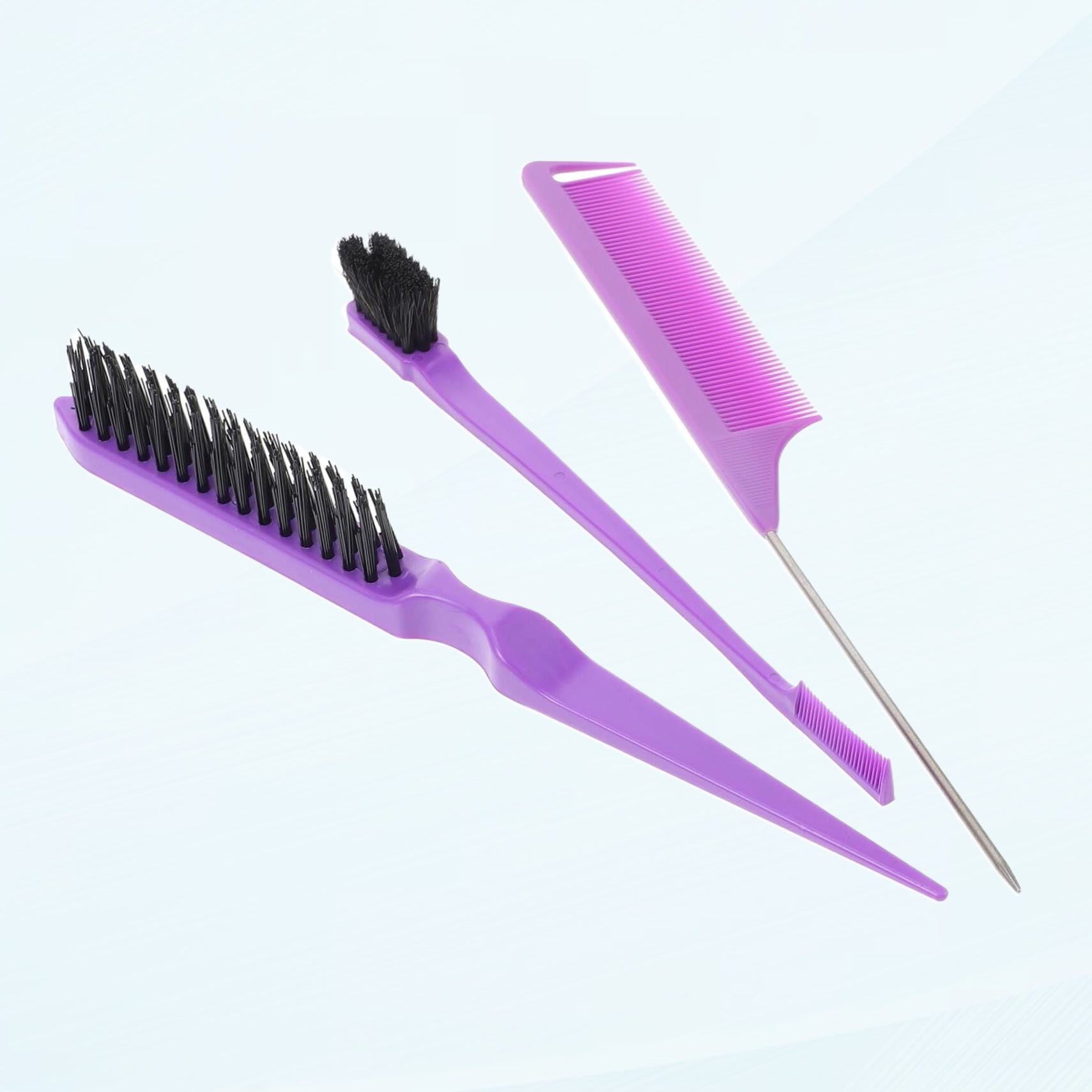 1 Set Hair Comb Salon Teasing Brush Detangling Comb Rat Tail Brush ...
