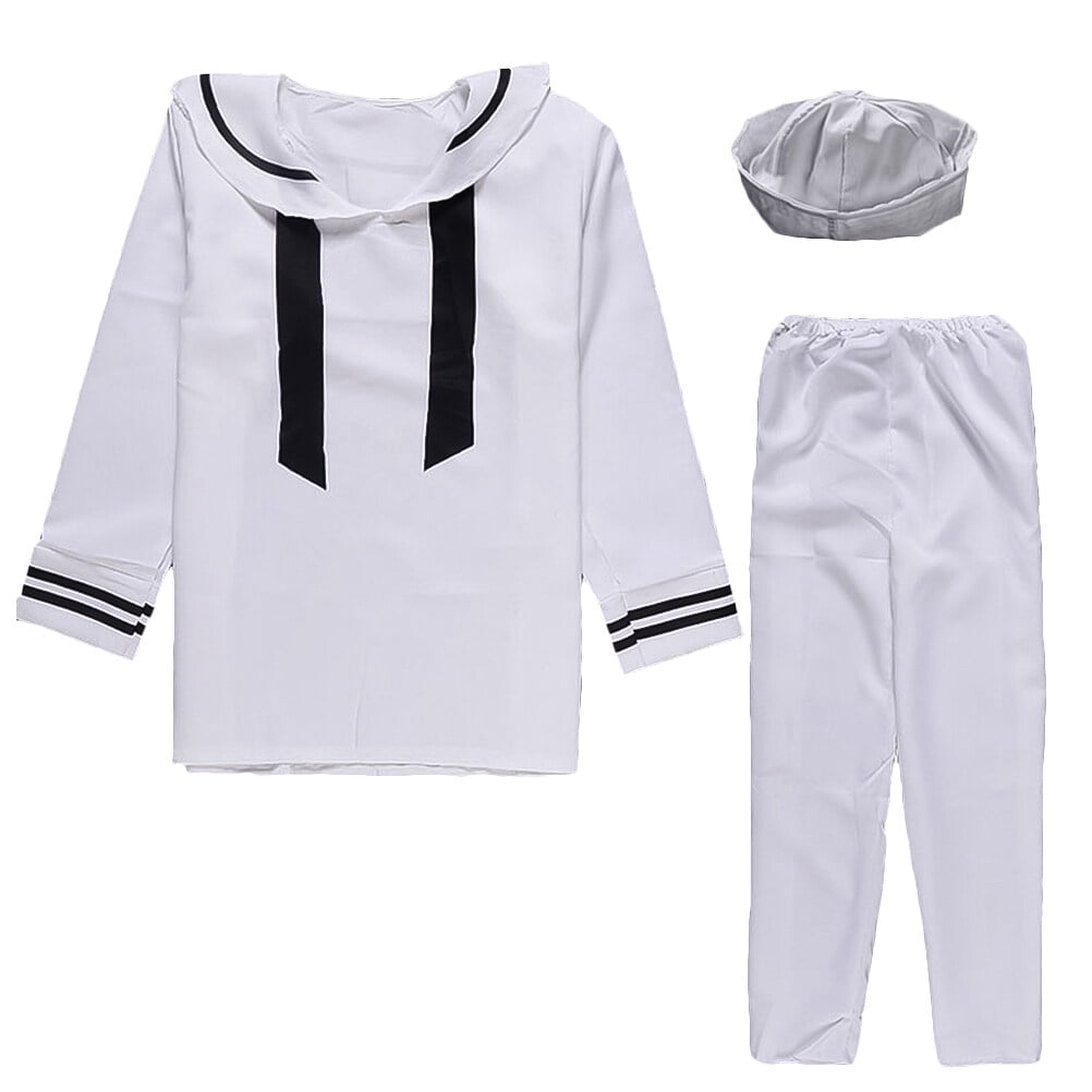 1 Set Halloween Male Navy Uniform Cosplay Sailor Suit Navy Stage