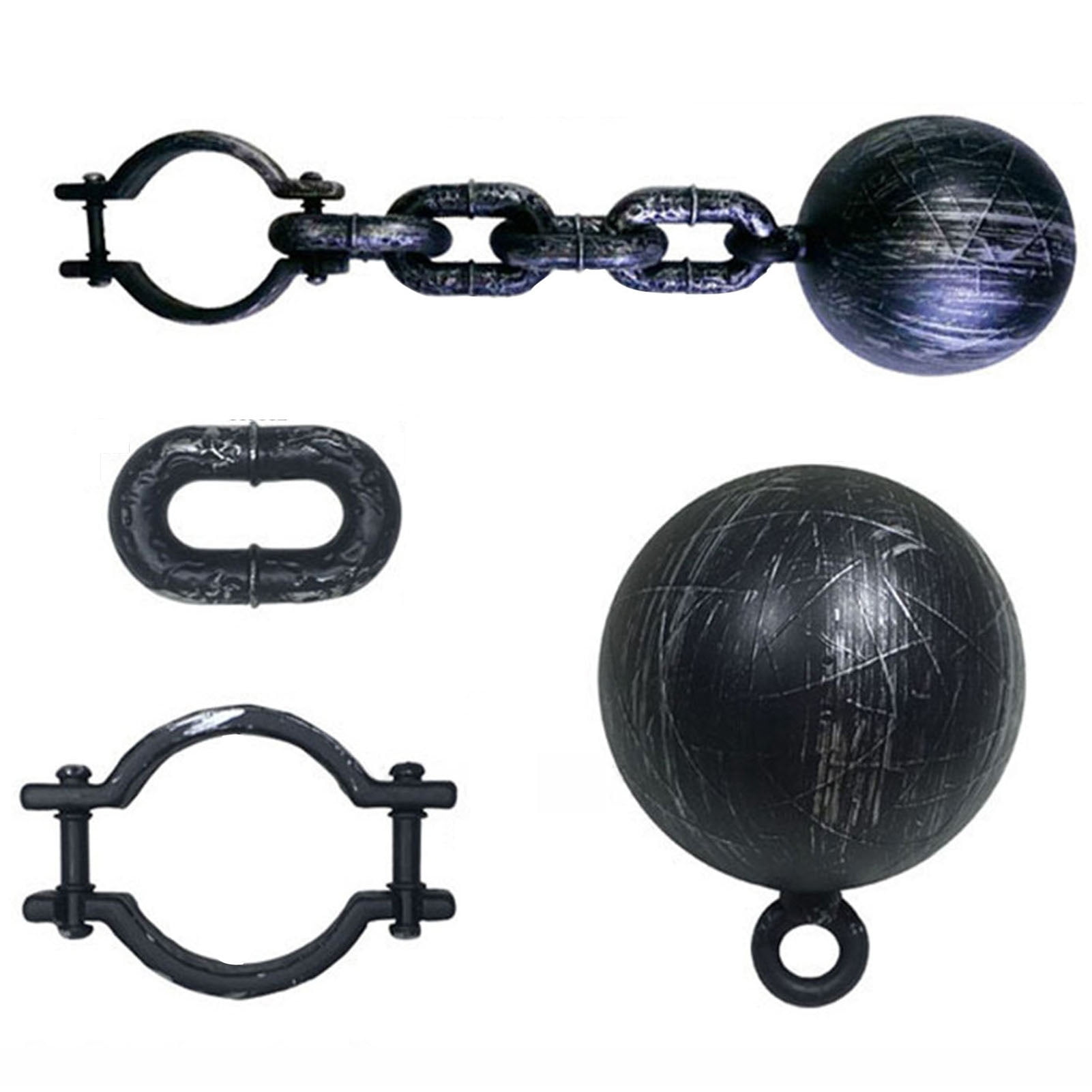 1 Set Halloween Prisoner Costume Chain Props Death Plastic Chain ...