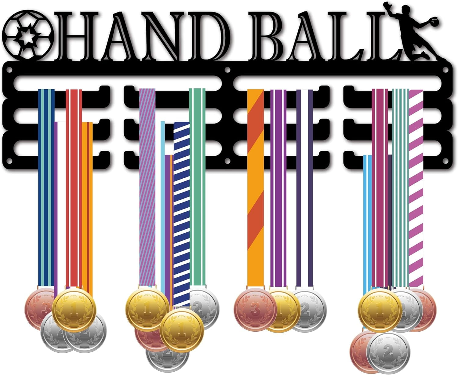 1 Set Handball Medal Hangers Display Medal Holder Rack Sports Metal ...