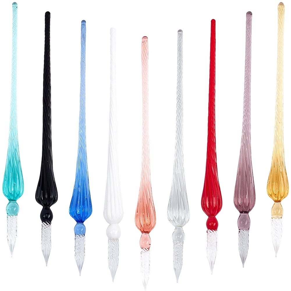 1 Set Handmade Glass Dip Pen Calligraphy Signature Pen Business Present ...