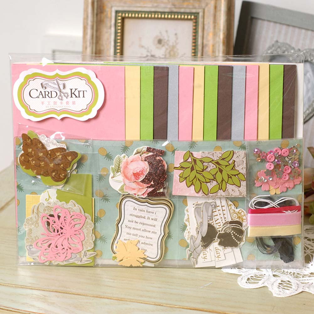 1 Set Handmade Material Pack DIY Handmade Greeting Card Making Supplies ...