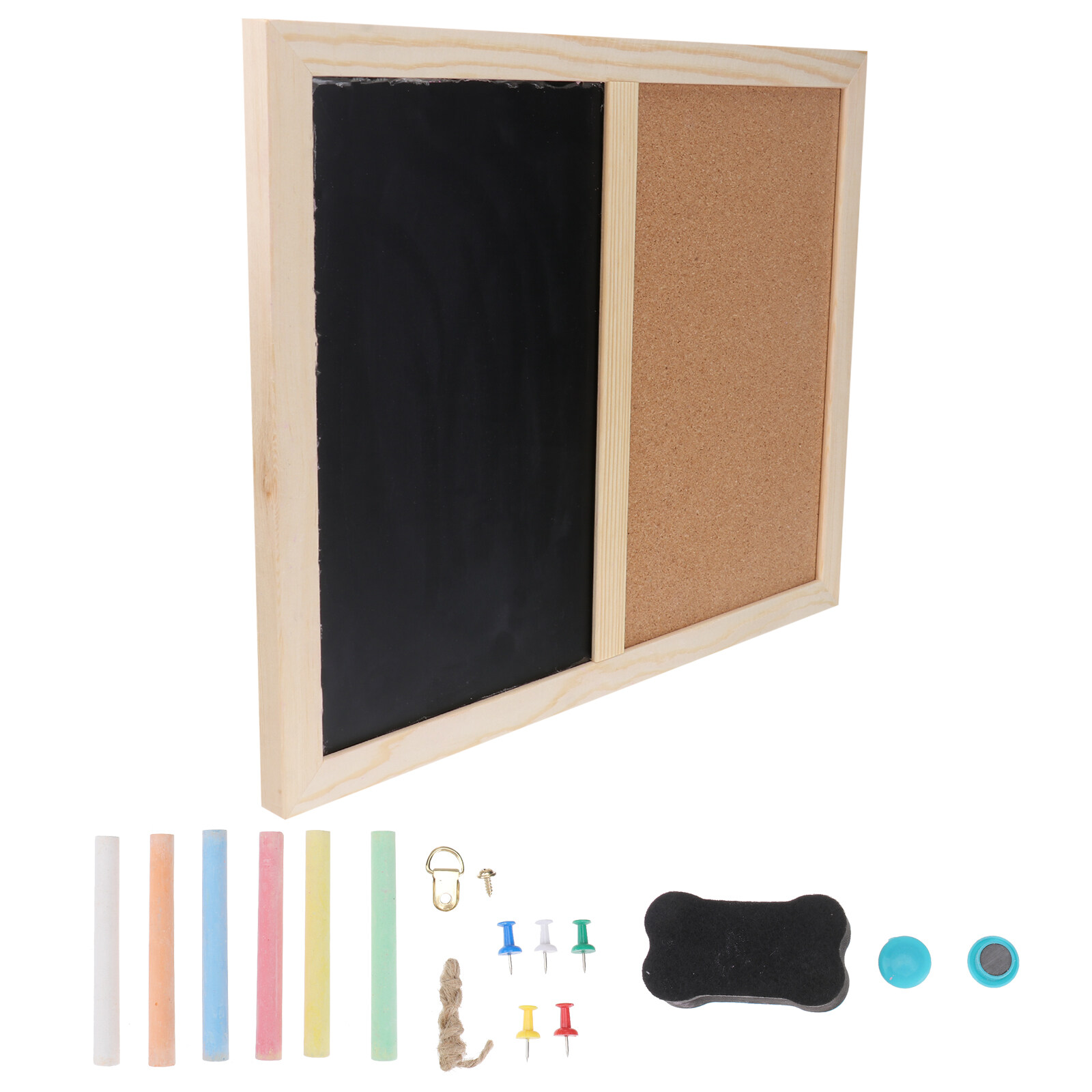 1 Set Hanging Bulletin Cork Board Useful Message Pin Board for School ...