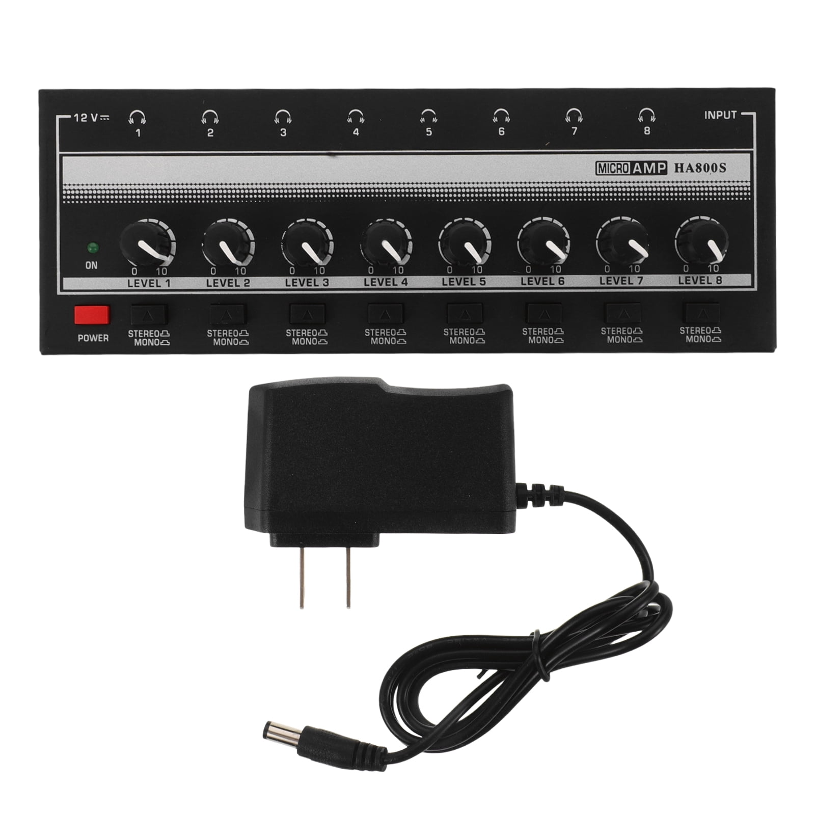 1 Set Headphone Amplifier 8 Channels Audio Splitter Stereo Mono ...