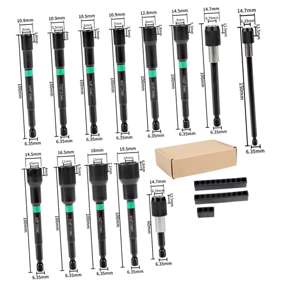 1 Set Hexagonal Shanks Socket Drill Bit Impacts Driver Accuracy Socket ...
