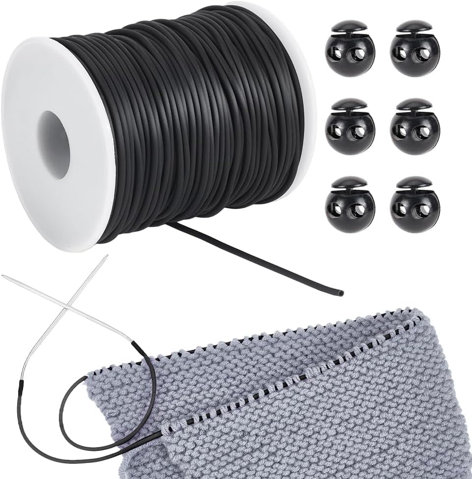 1 Set Hollow Pipe PVC Tubular Rubber Cord Wrapped Around White Plastic ...