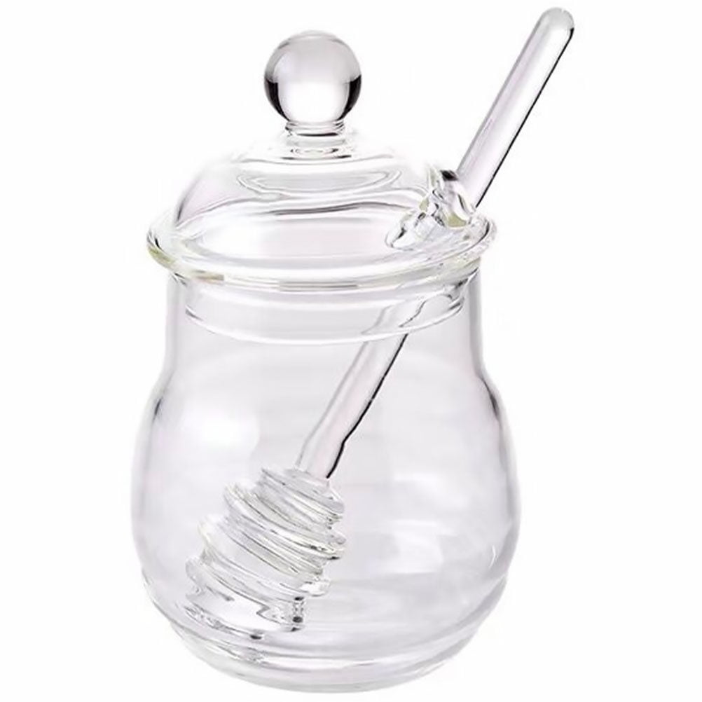 1 Set Honey Jar with Dipper Syrup Pot with Dipper Kitchen Gadget Syrup ...
