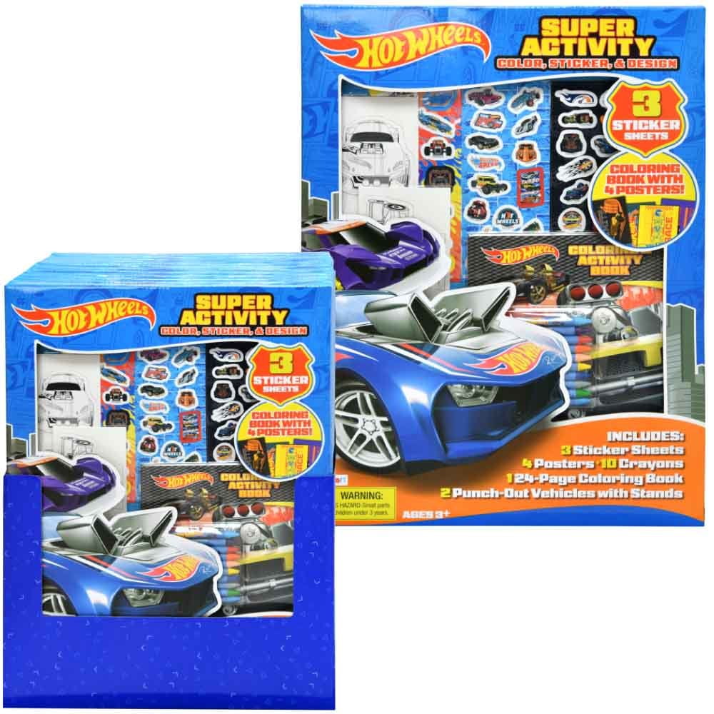 1 Set Hot Wheels Super Activity Set in PDQ, included sticker sheet ...