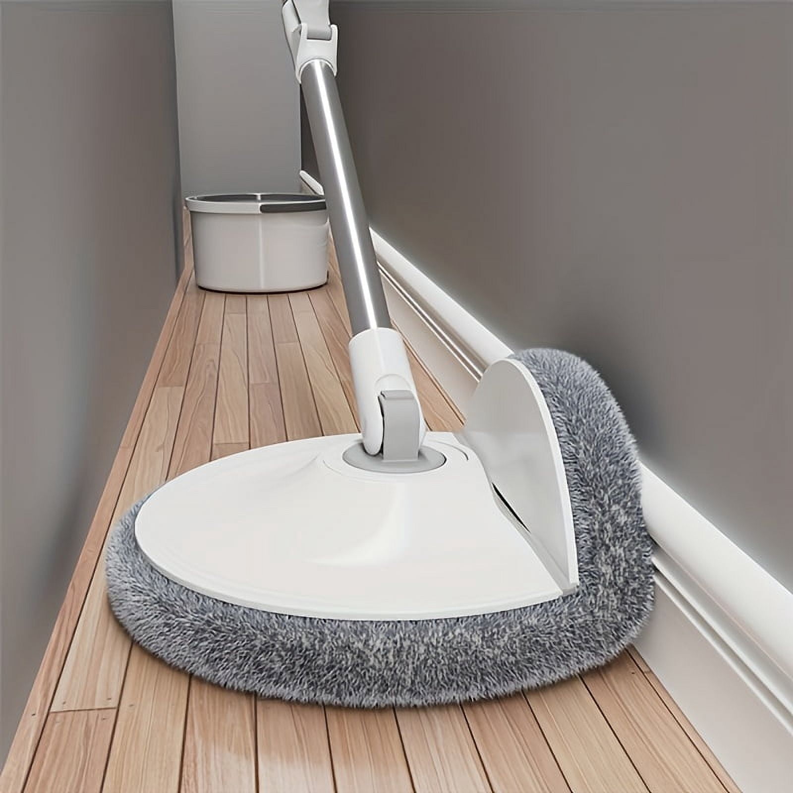 1 Set Household Spin Mop & Bucket Set - 4 Mop Cloths Included ...
