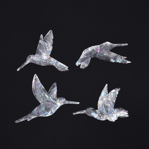 1 Set Hummingbird Shape Waterproof PVC Laser Adhesive Stickers ...