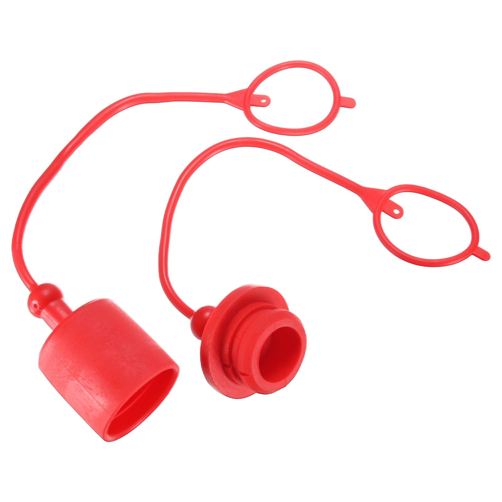 1 Set Hydraulic Coupler Dust Cap 1 ISO-B PVC with Retention Ring Red ...