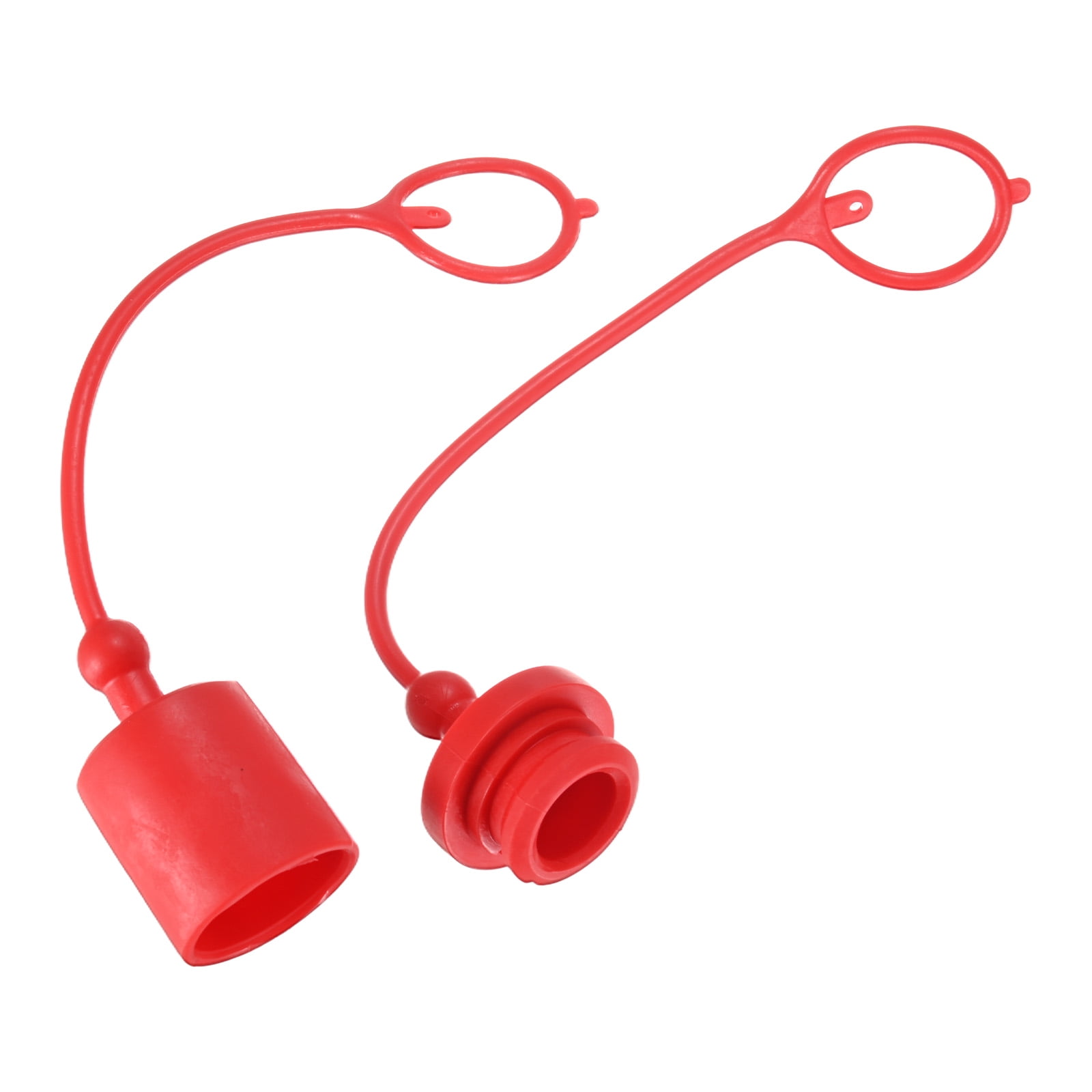 1 Set Hydraulic Coupler Dust Cap 3/4 ISO-B PVC with Retention Ring Red ...