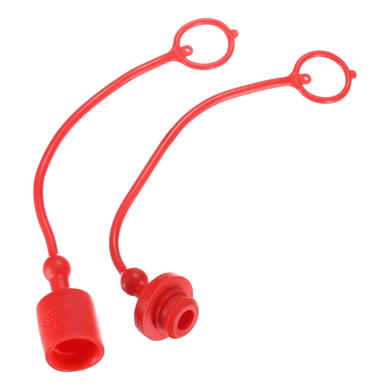 1 Set Hydraulic Coupler Dust Cap 3/8 ISO-B with Retention Ring Red ...