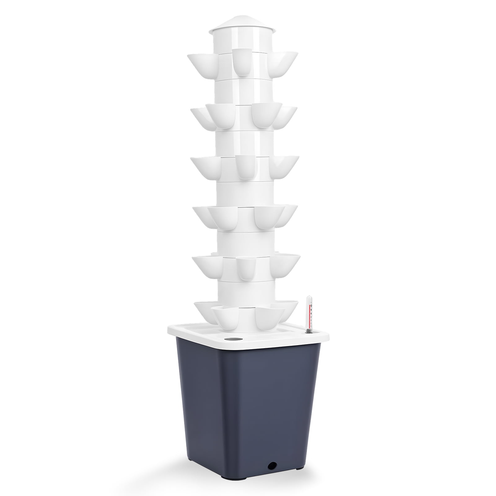 1 Set Hydroponic Growing Tower, with 10L Tank, 6 Layers 30 Plants ...