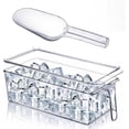 1 Set Ice Storage Bin for Freezer with Lid and Flexible Scoop Set ...