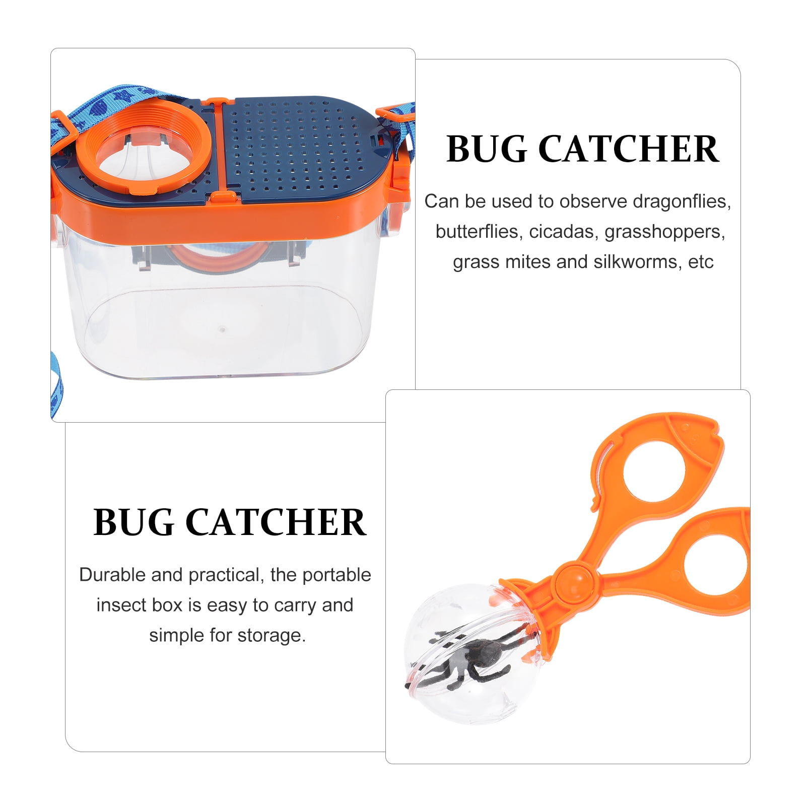 1 Set Insect Observation Box Kit Bug Magnifier Box Outdoor Kit for Kids ...