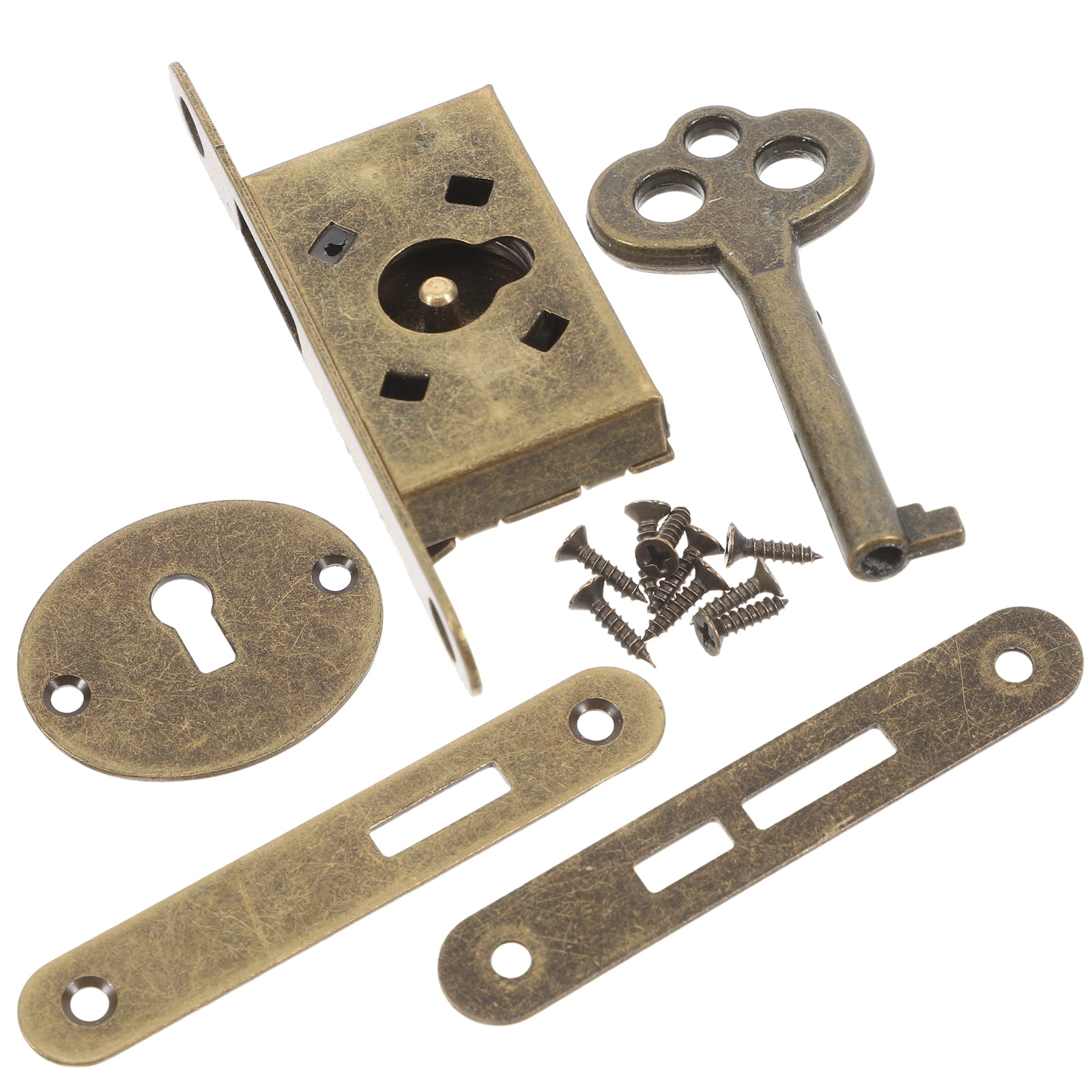 1 Set Invisible Cabinet Lock With Key Jewelry Boxes Lock Hidden Drawer ...