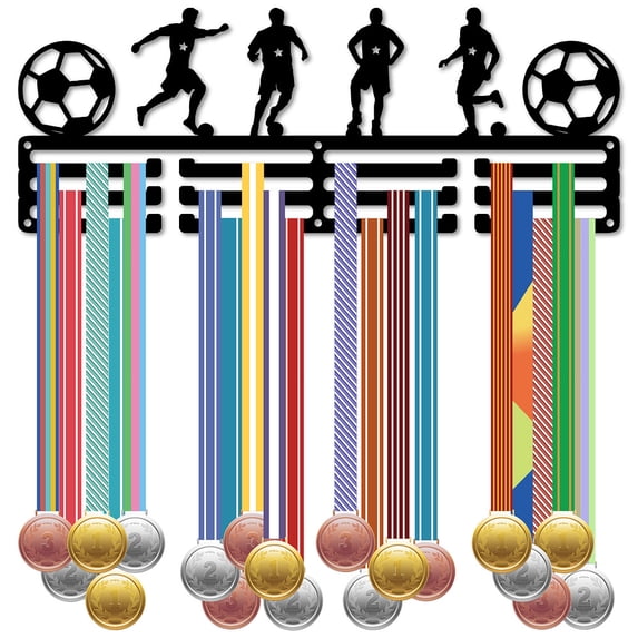 1 Set Iron Medal Hanger Holder Display Wall Rack 3-Line with Screws ...
