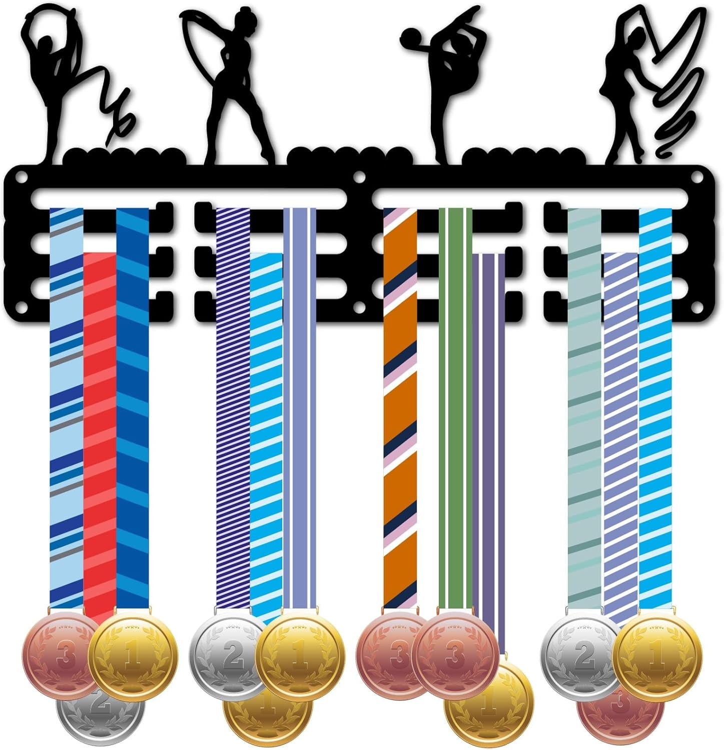 1 Set Iron Medal Hanger Holder Display Wall Rack with Screws Gymnastics ...