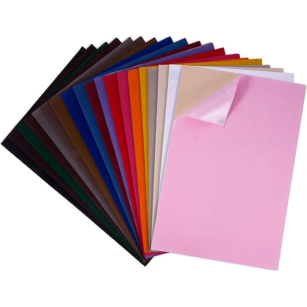 1 Set Jewelry Flocking Cloth Self-adhesive Fabric Rectangle Mixed Color ...