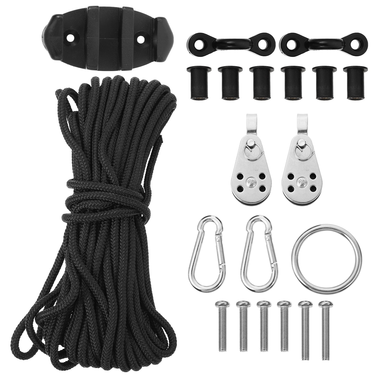 1 Set Kayak Anchor Trolley Kit, Nylon Rope Pulley System with Anchor ...