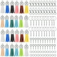 1 Set Key Chain Making Kit Keychain Tassels Key Chain Rings Tassels ...