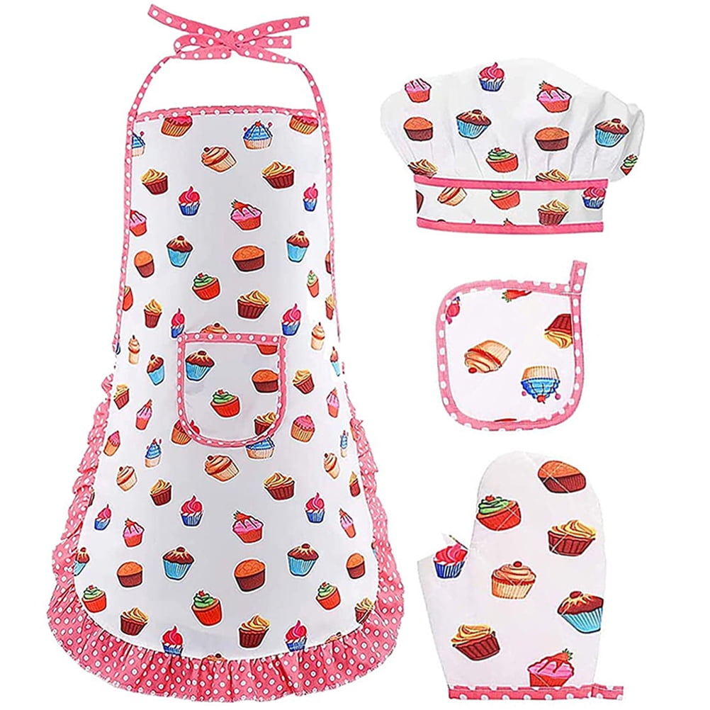1 Set Kids Cooking Apron Child Chef Cosplay Apron Children Apron ...