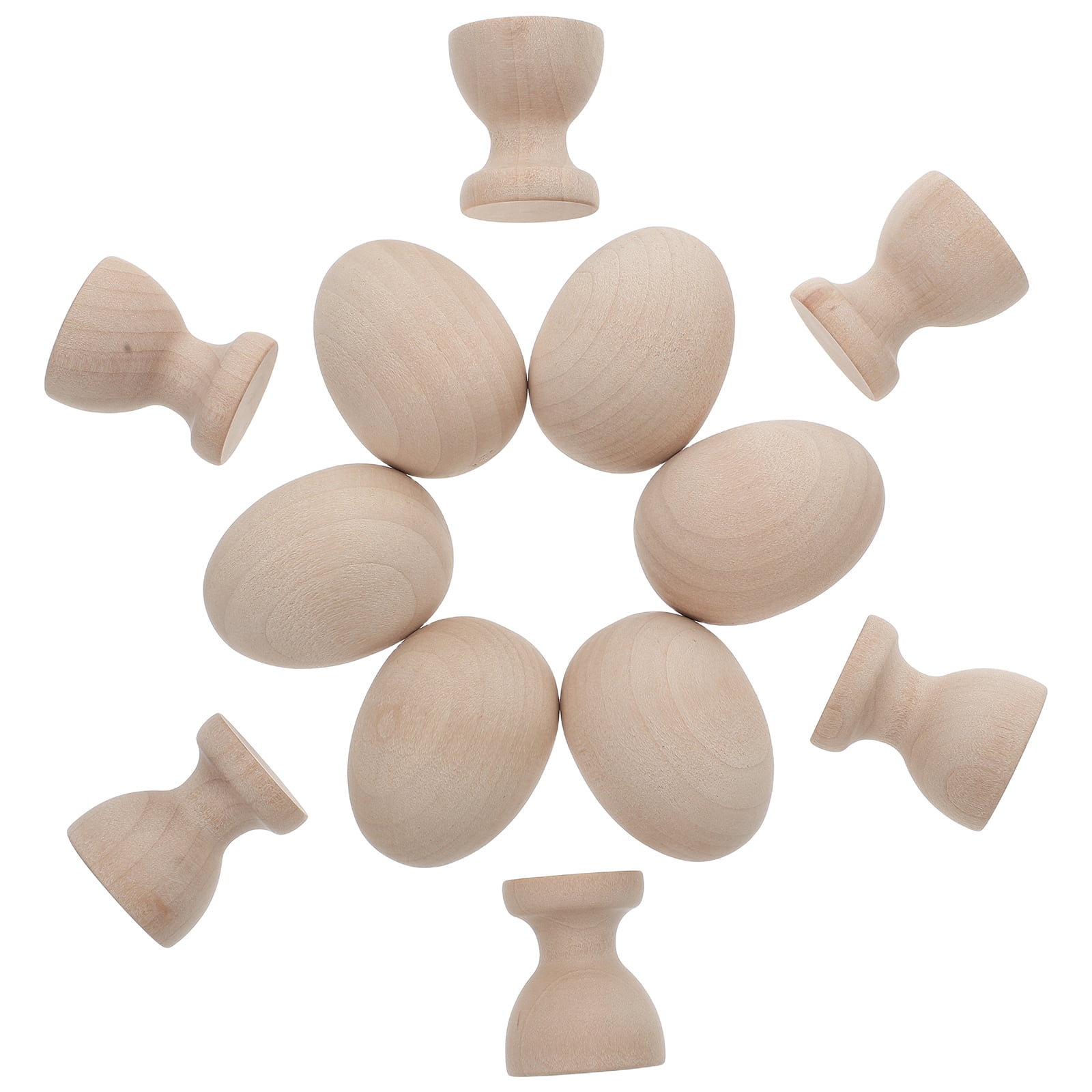 1 Set Kids Diy Wooden Egg Holders Desktop Boiled Egg Cup Holder Desktop ...