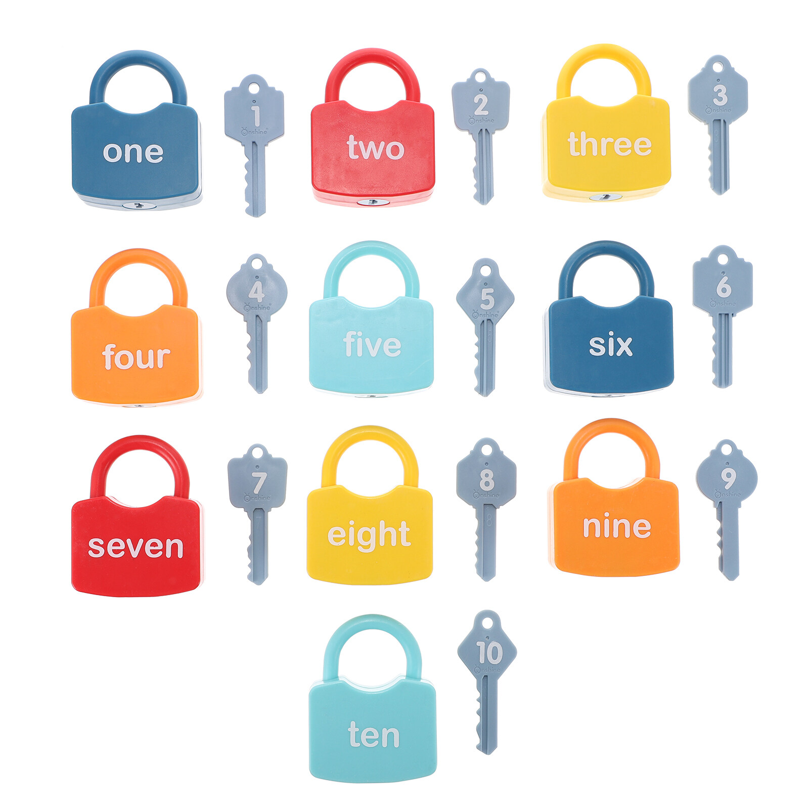 1 Set Kids Numeric Locks Toy for Learning Numbers Sorting Matching Counting - Walmart.com