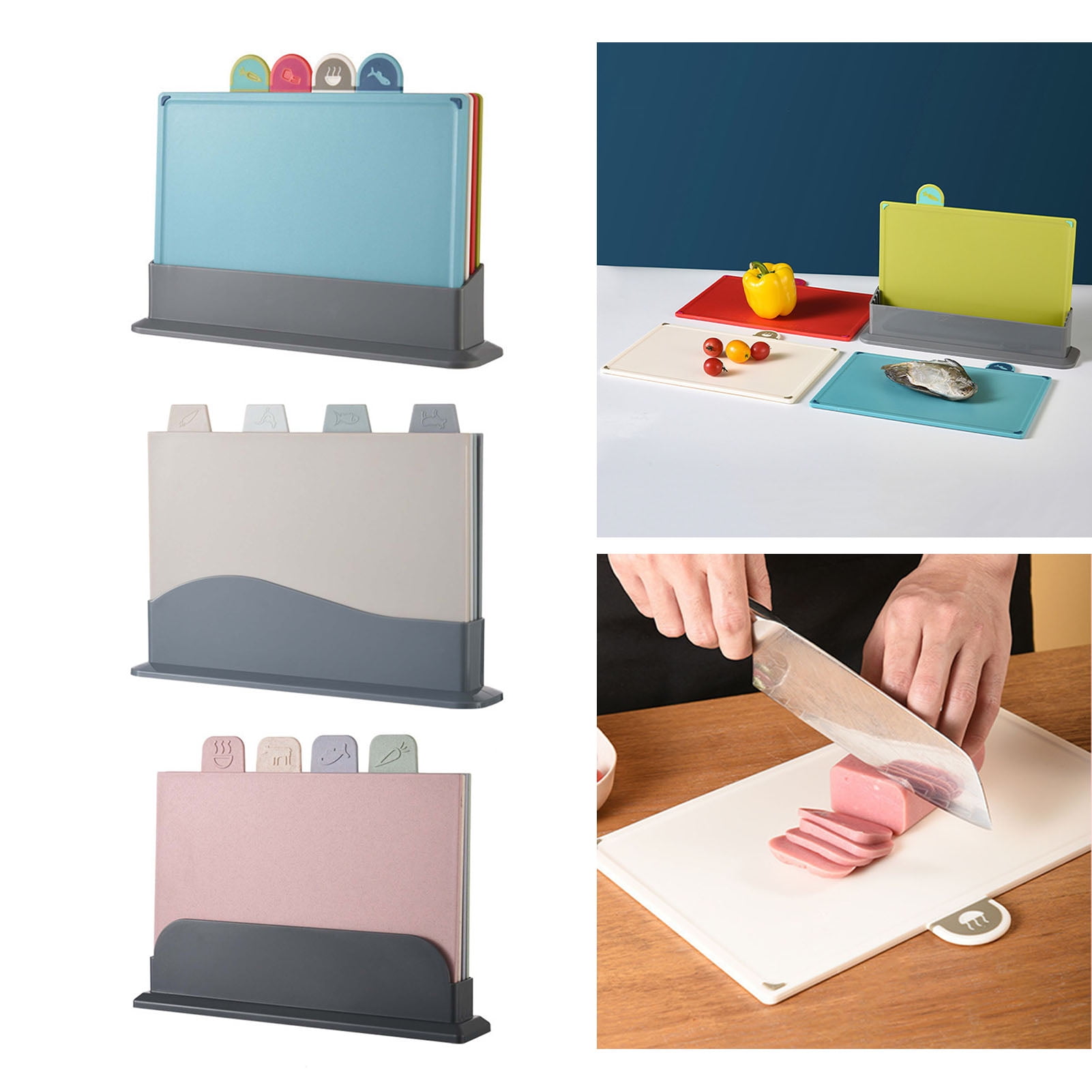 1 Set Kitchen Cutting Board Classification Icon Double Sided Nordic ...