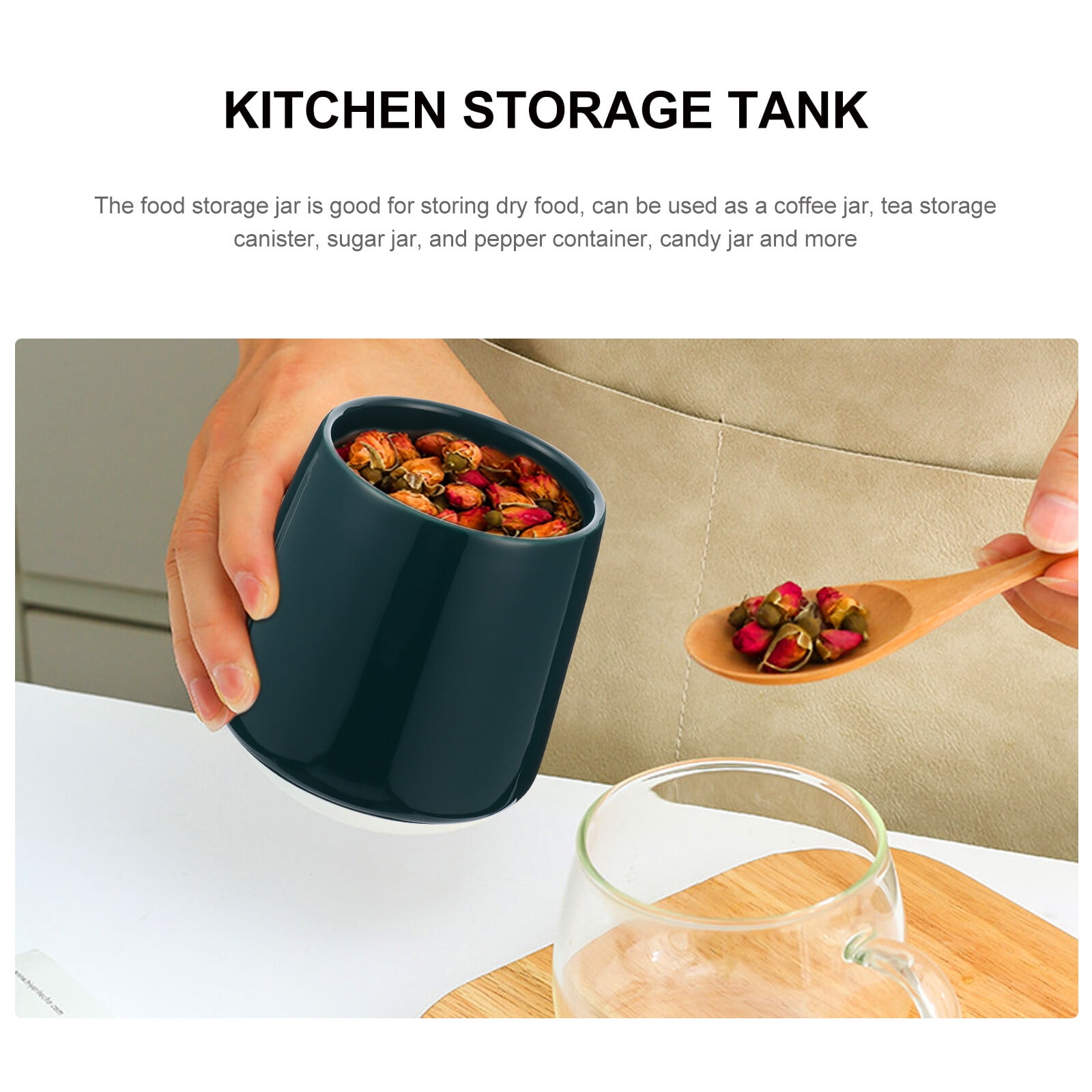 1 Set Ceramic Food Storage Containers for Home Use Canisters Proper ...