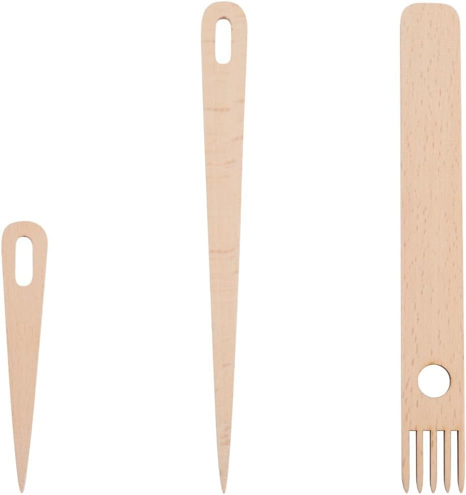 1 Set Knitting Comb Loom Wood Weaving Comb Loom Bisque Handcrafts Tools ...