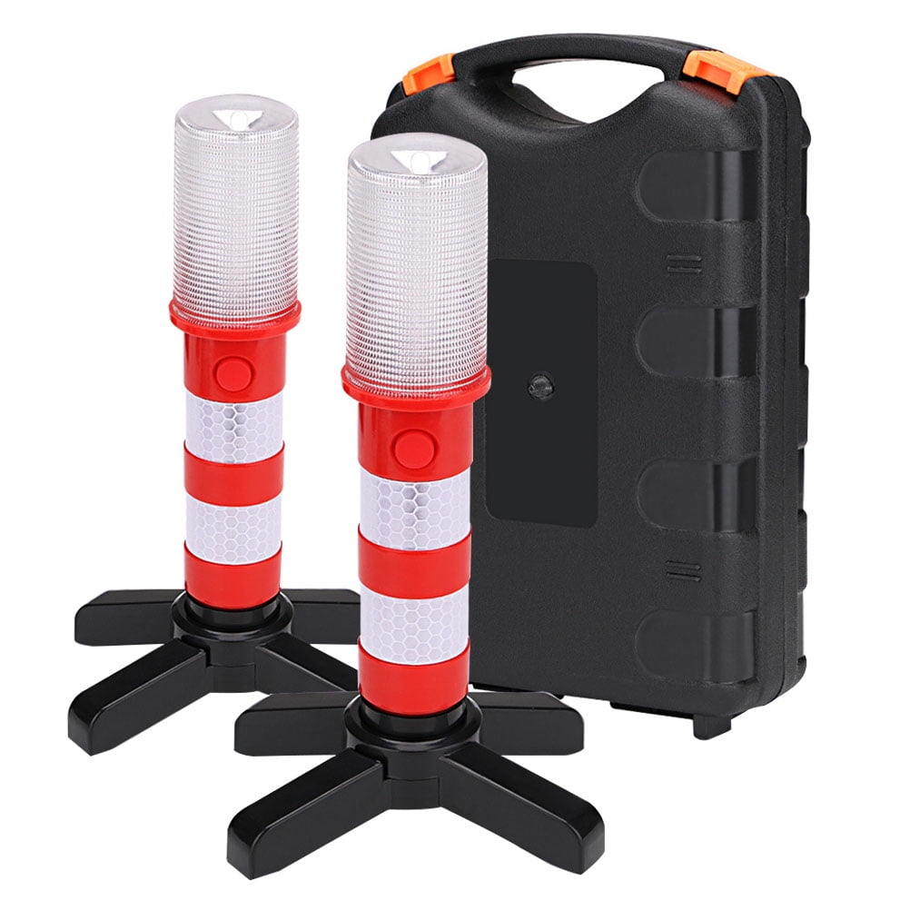 1 Set LED Emergency Roadside Flares Detachable Stand Beacon Safety ...