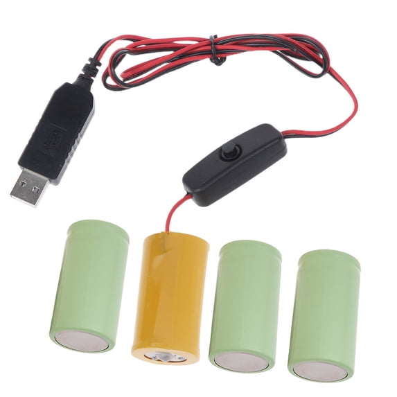 1 Set LR20 D Fake Eliminators with Power Switches USB Power Supply Cord ...