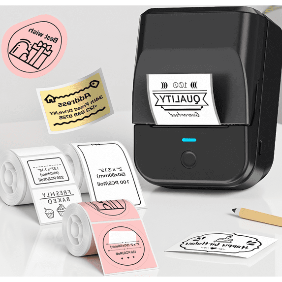 1 Set Label Maker, 2 Inch Portable Thermal Printer for Phone & PC ...