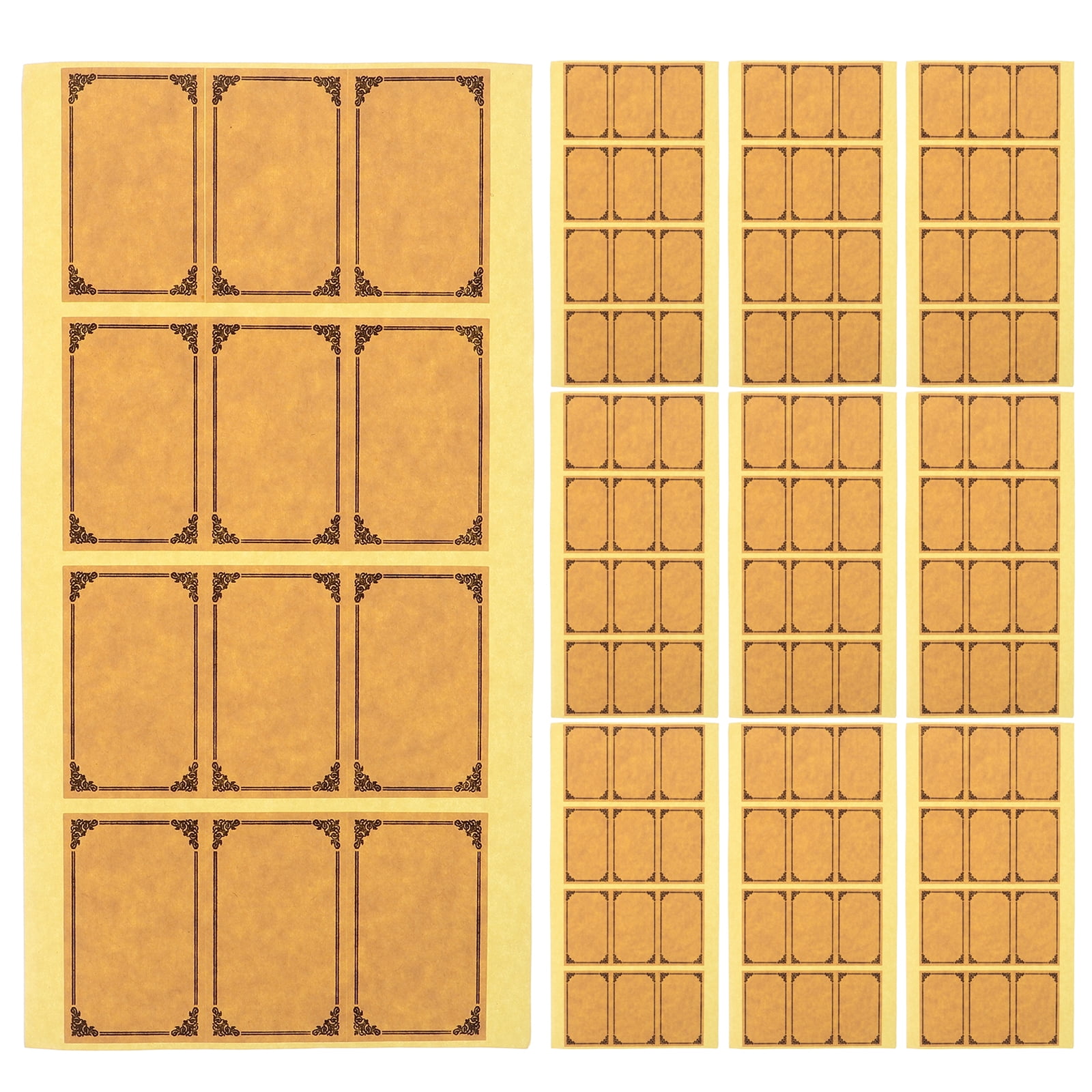 1 Set Labels For Glass Bottles Kraft Paper Bottle Labels Kraft Name Tag ...