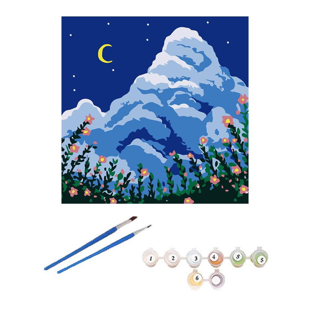 1 Set Landscape Digital Oil Hand-filled Decor By Numbers With Brush Oil ...