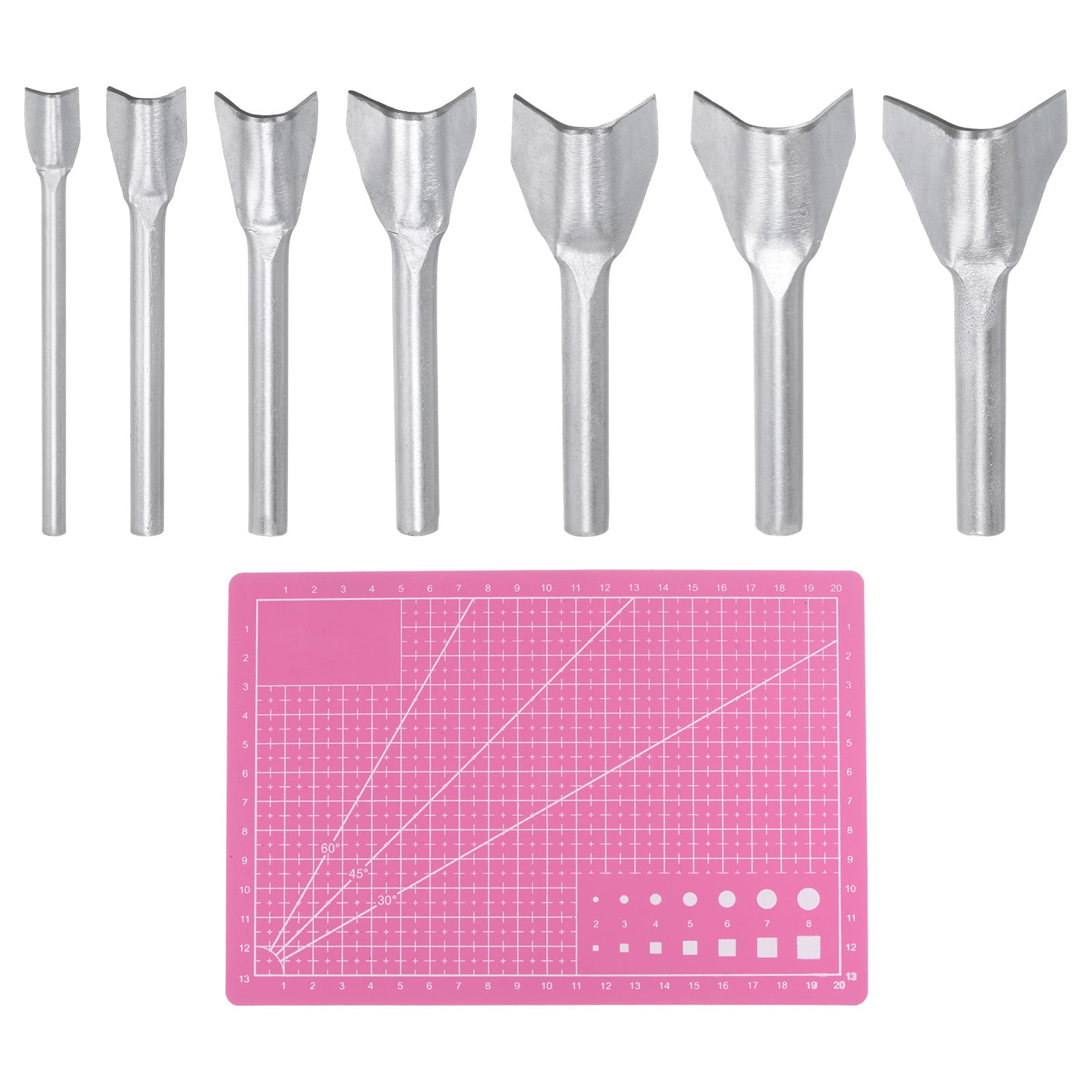 1 Set Leather Craft Cutting Tools 7 Size V Shape Punch Cutting Tool for ...